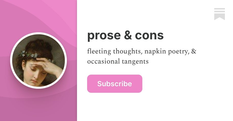prose & cons | Tara | Substack