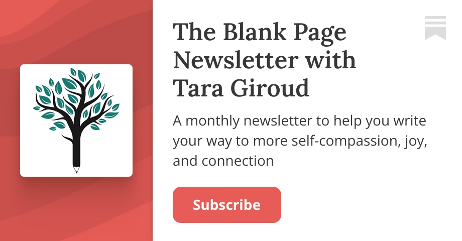 The Blank Page Newsletter with Tara Giroud | Substack