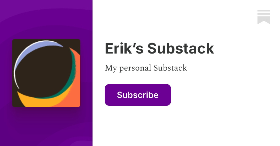 Erik’s Substack | Erik Semmelhack | Substack