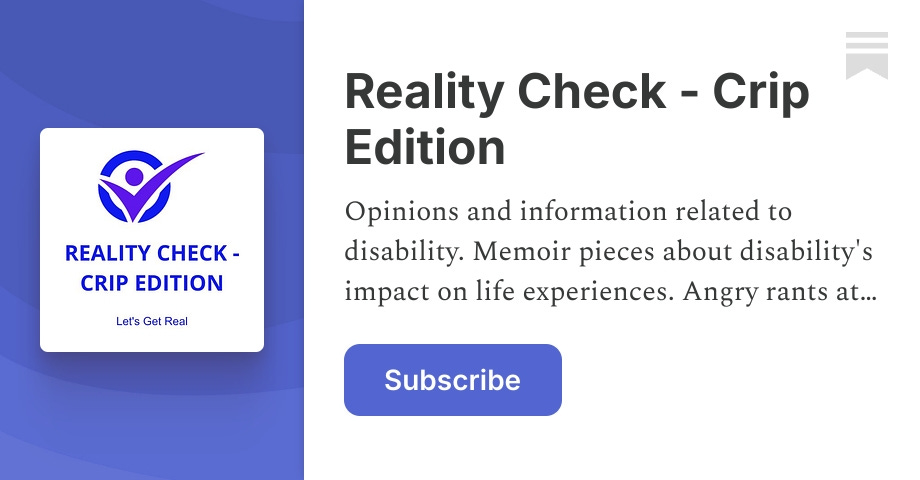 Reality Check - Crip Edition | Teri Adams | Substack