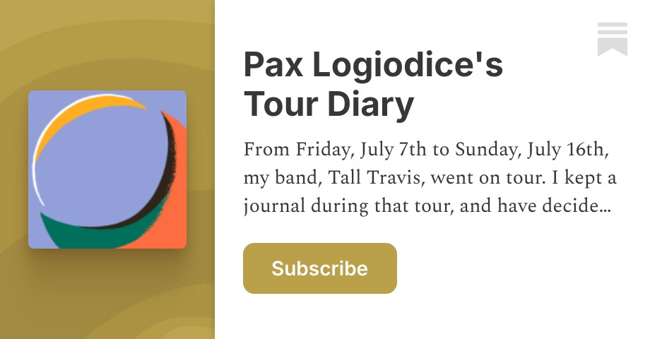 Pax Logiodice's Tour Diary | Substack