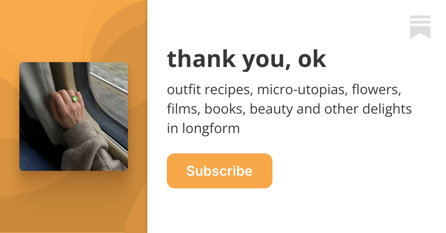 thank you, ok | Katie Merchant | Substack