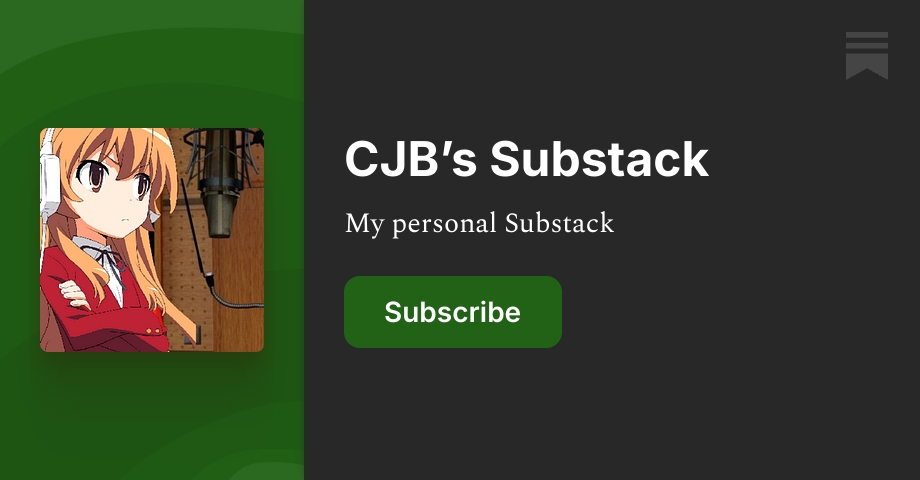 Introduction post - CJB’s Substack