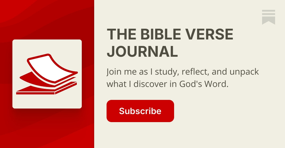 THE BIBLE VERSE JOURNAL | Louise Kruger | Substack