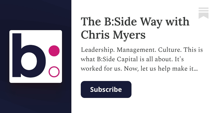 The B:Side Way with Chris Myers | Christopher Myers | Substack