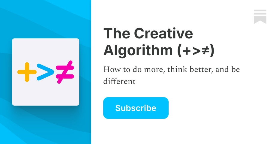 The Creative Algorithm (+>≠) | Jason Theodor | Substack
