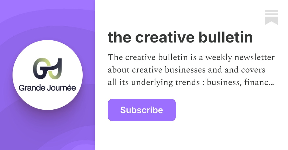 the creative bulletin | Brice Gigodot | Substack