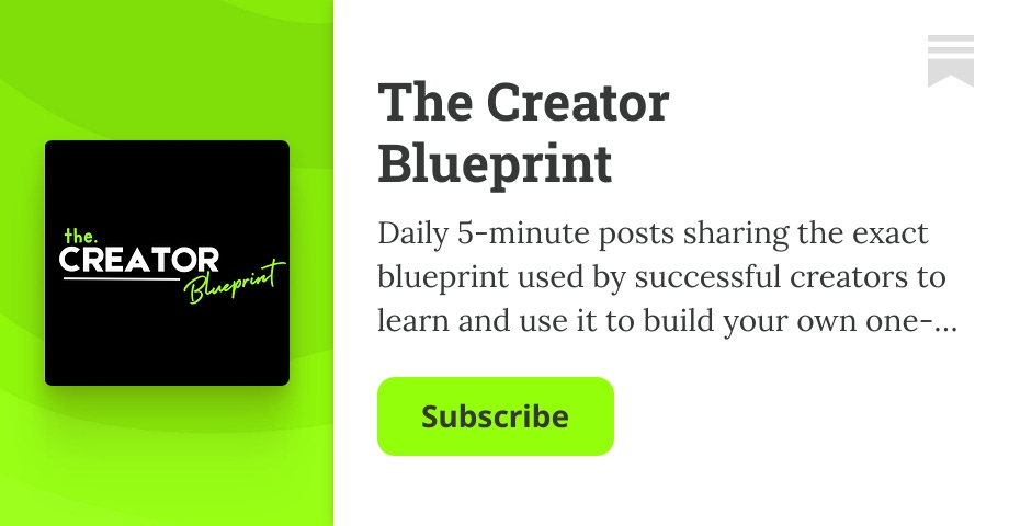 The Creator Blueprint | Sid | Substack