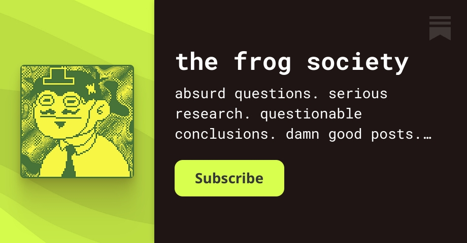 the frog society | Duy Le | Substack
