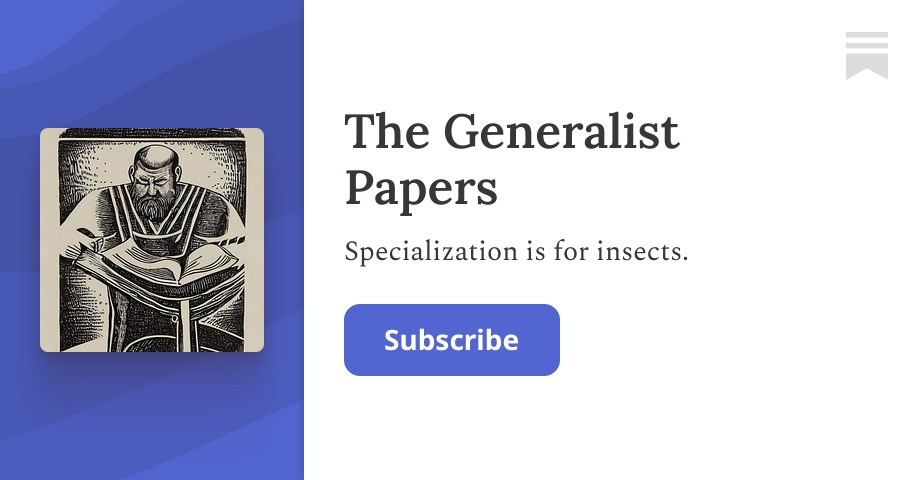 The Generalist Papers | PR Marlin | Substack