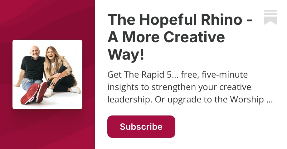 The Hopeful Rhino: For Christian Creatives Everywhere! | Cass & Rich Langton | Substack