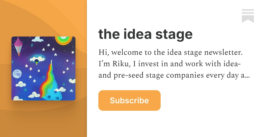 the idea stage | Riku Seppälä | Substack