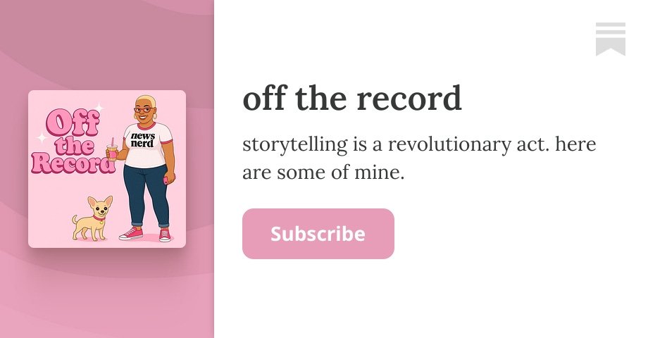 off the record | Monique Judge | Substack