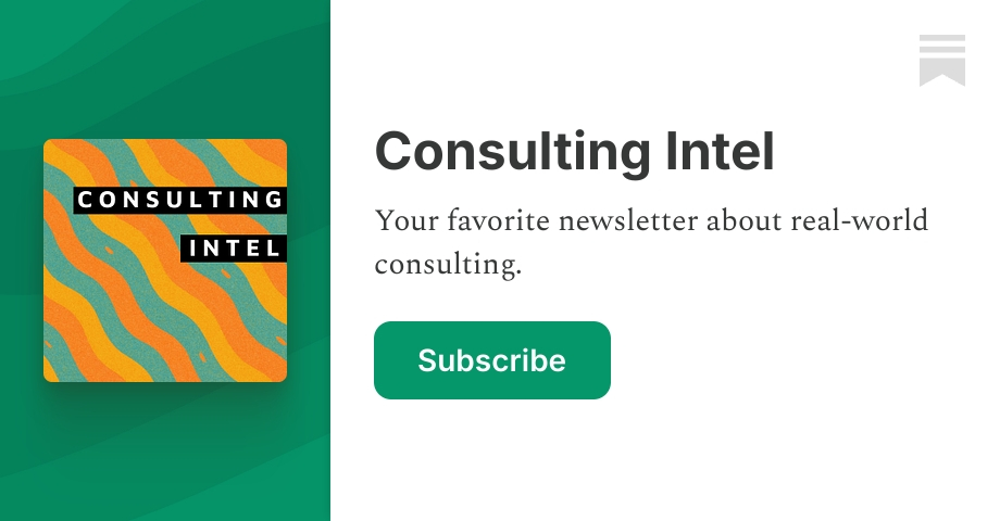 Consulting Intel | The Management Consultant | Substack