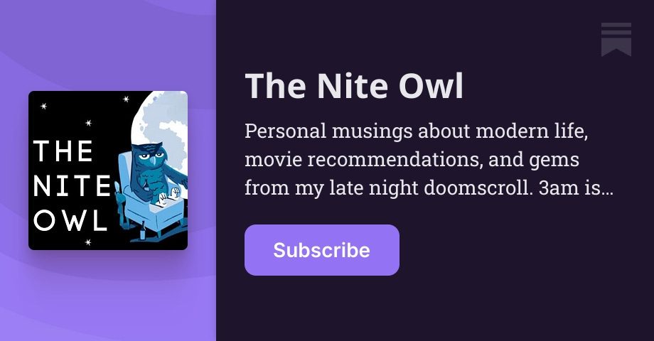The Nite Owl | Natasha Scott-Reichel | Substack