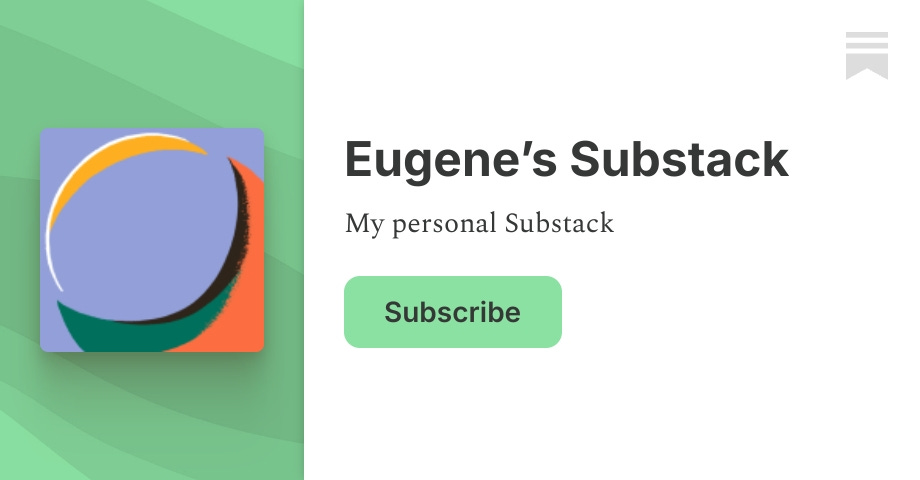 Eugene’s Substack | Eugene Kaneko | Substack