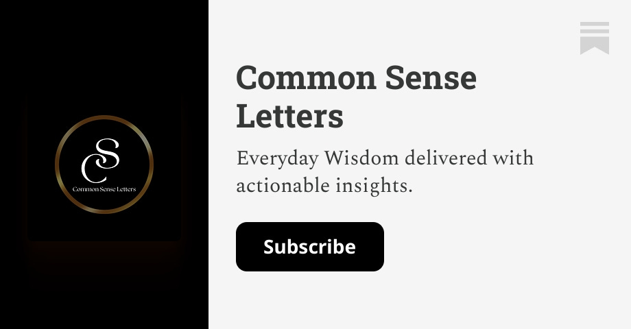 Common Sense Letters | Substack