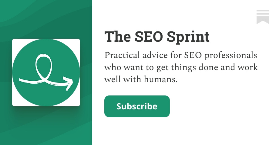 The SEO Sprint | Adam Gent | Substack