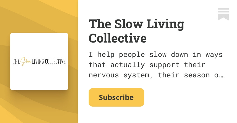 The Slow Living Collective | Amy Pigott | Substack