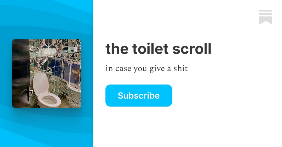the toilet scroll | ninanainani | Substack