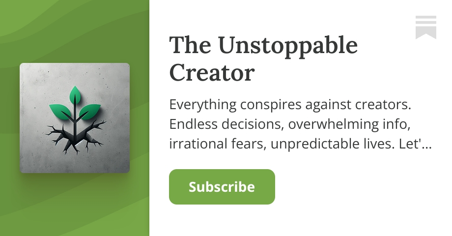 The Unstoppable Creator | Alberto Cabas Vidani | Substack