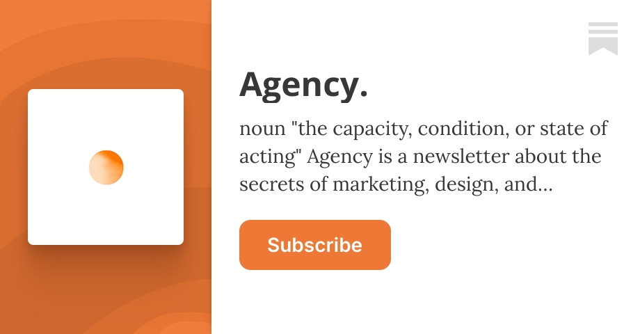 Agency. | Thiago Patriota | Substack