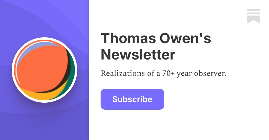 Thomas Owen's Newsletter | Thomas Owen McCanney | Substack