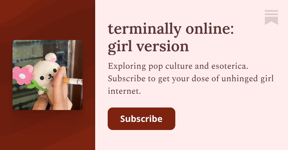terminally online: girl version | Tiffany Luk | Substack