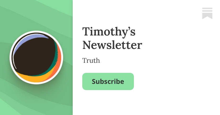 Timothy’s Newsletter | Timothy Eiserman | Substack