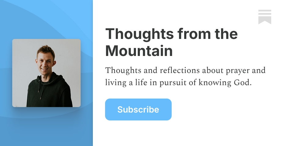 Thoughts from the Mountain | Substack