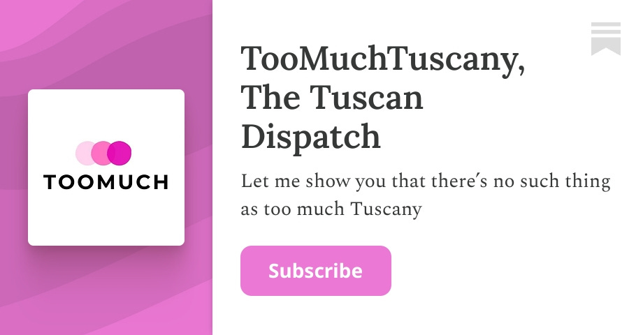 TooMuchTuscany, The Tuscan Dispatch | Valentina Dainelli | Substack