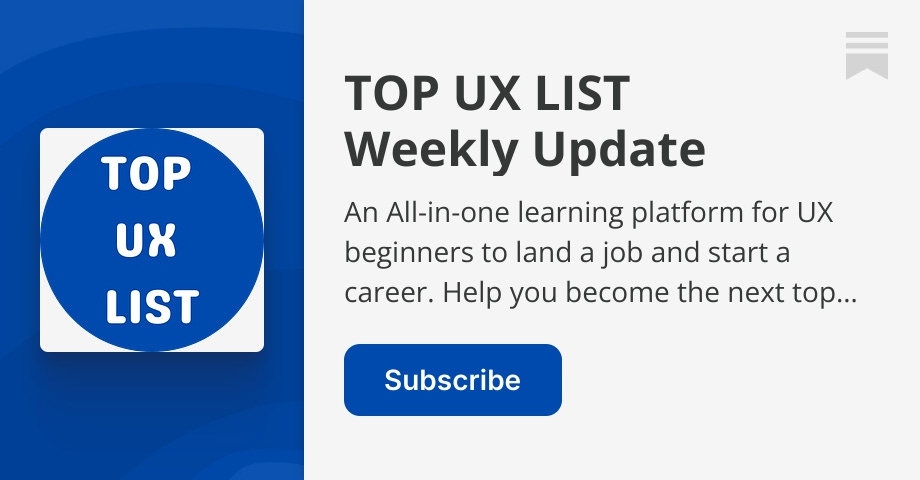TOP UX LIST Weekly Update | Echo | Substack