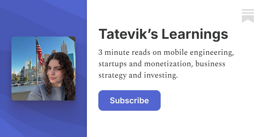Tatevik’s Learnings | Substack