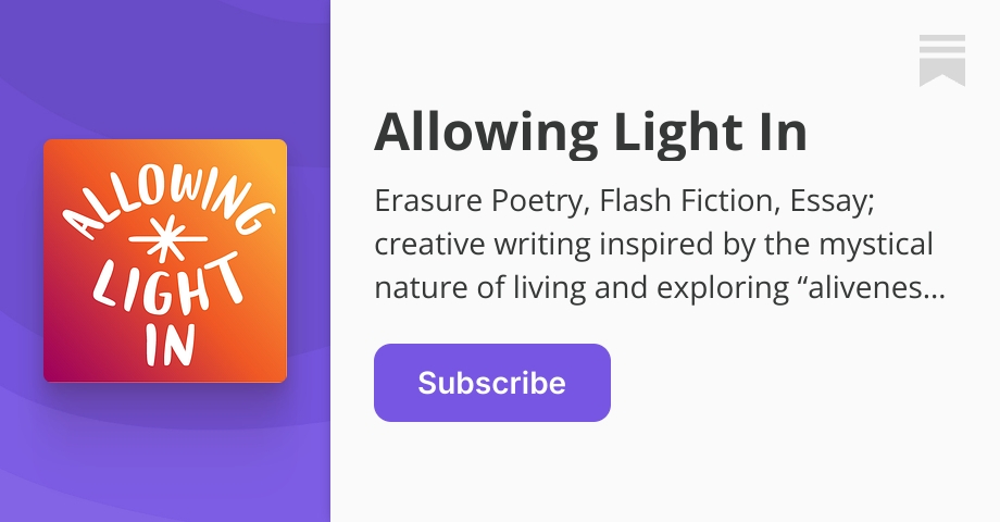 Allowing Light In | Tracey Conway | Substack