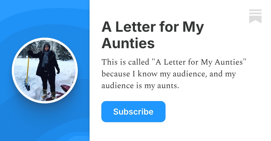 A Letter for My Aunties | Tressa | Substack