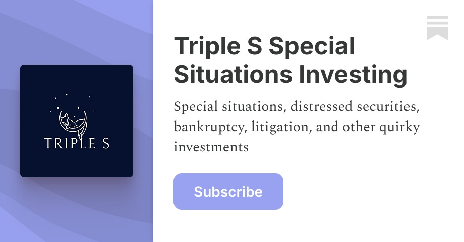 Triple S Special Situations Investing | Substack