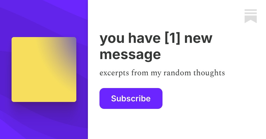 you have [1] new message | lara | Substack
