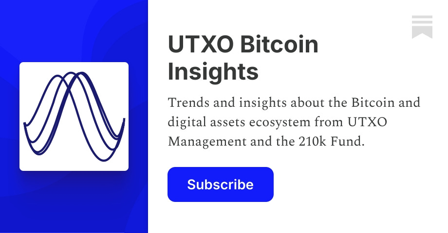 UTXO Bitcoin Insights | UTXO Management | Substack