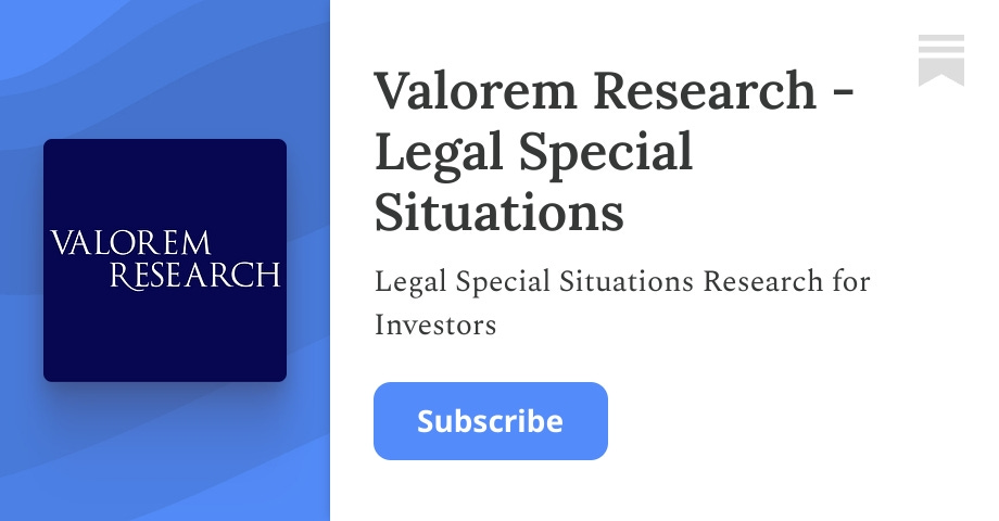 Valorem Research - Legal Special Situations | Valorem Legal Research ...