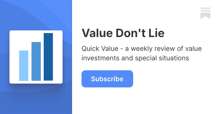 Portfolio Update - Value Don't Lie Portfolio Update - Value Don't Lie