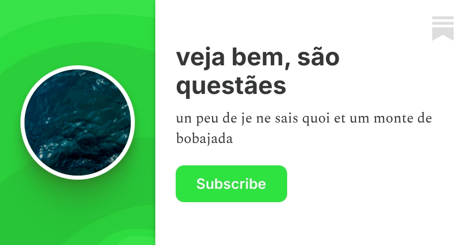 veja bem, são questães | fernanda | Substack