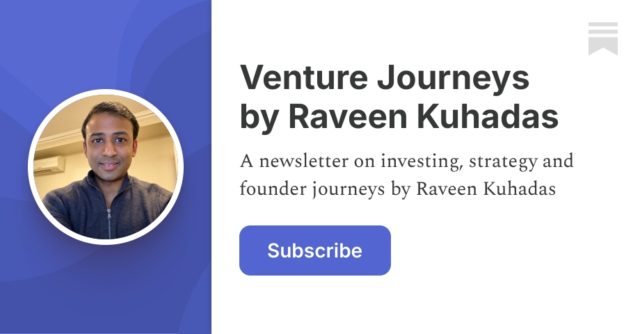 Venture Journeys | Raveen.K | Substack