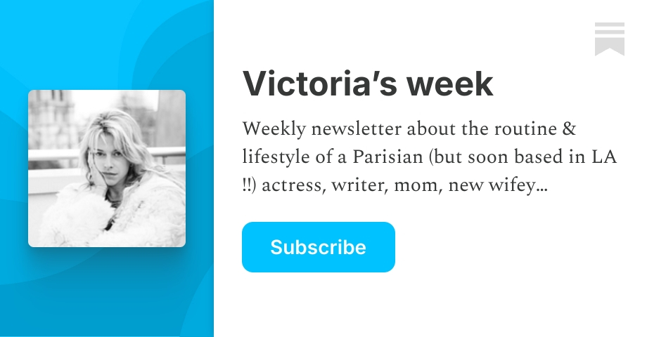 Victoria’s week | Victoria Monfort | Substack