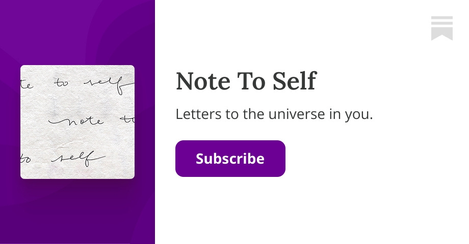 Note To Self | Victoria Derr Valencia | Substack