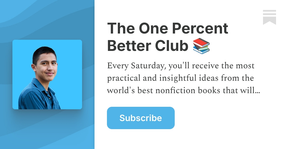 The One Percent Better Club 📚 | Vincent Carlos 📚 | Substack