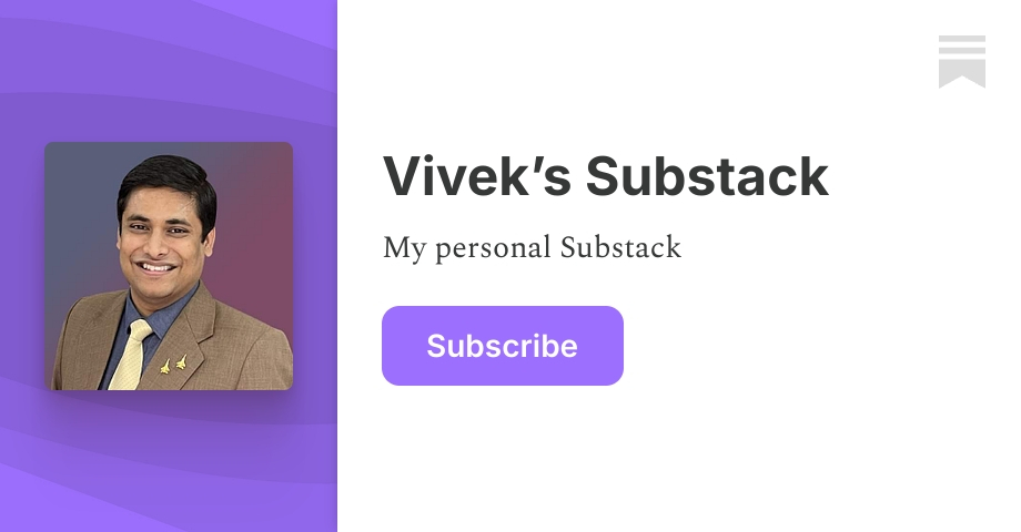 Vivek’s Substack | Vivek Rangabhashyam | Substack