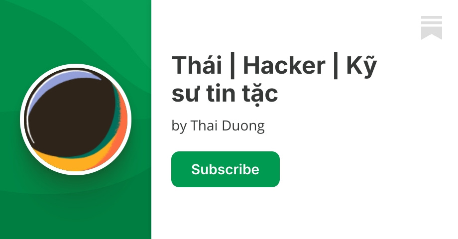 Thái | Hacker | Kỹ sư tin tặc | Substack