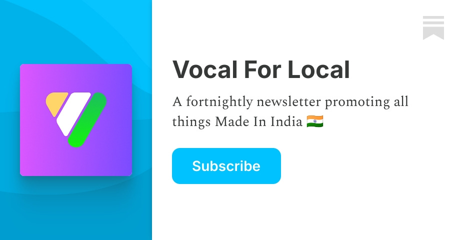 Vocal For Local | Vaishak J | Substack