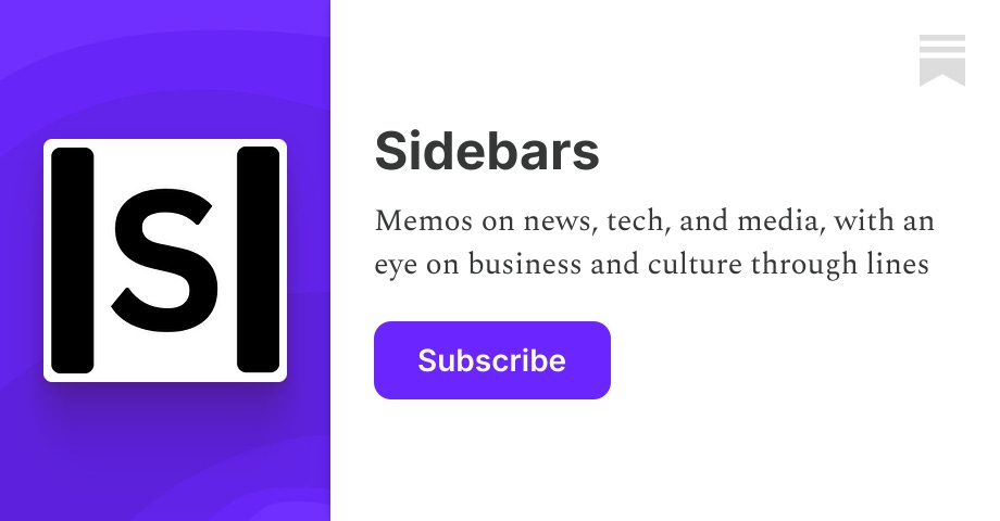 Sidebars | Brian Warmoth | Substack