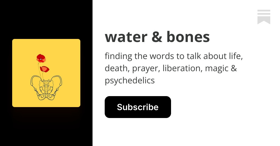 water & bones | Rev. KP Psaki | Substack